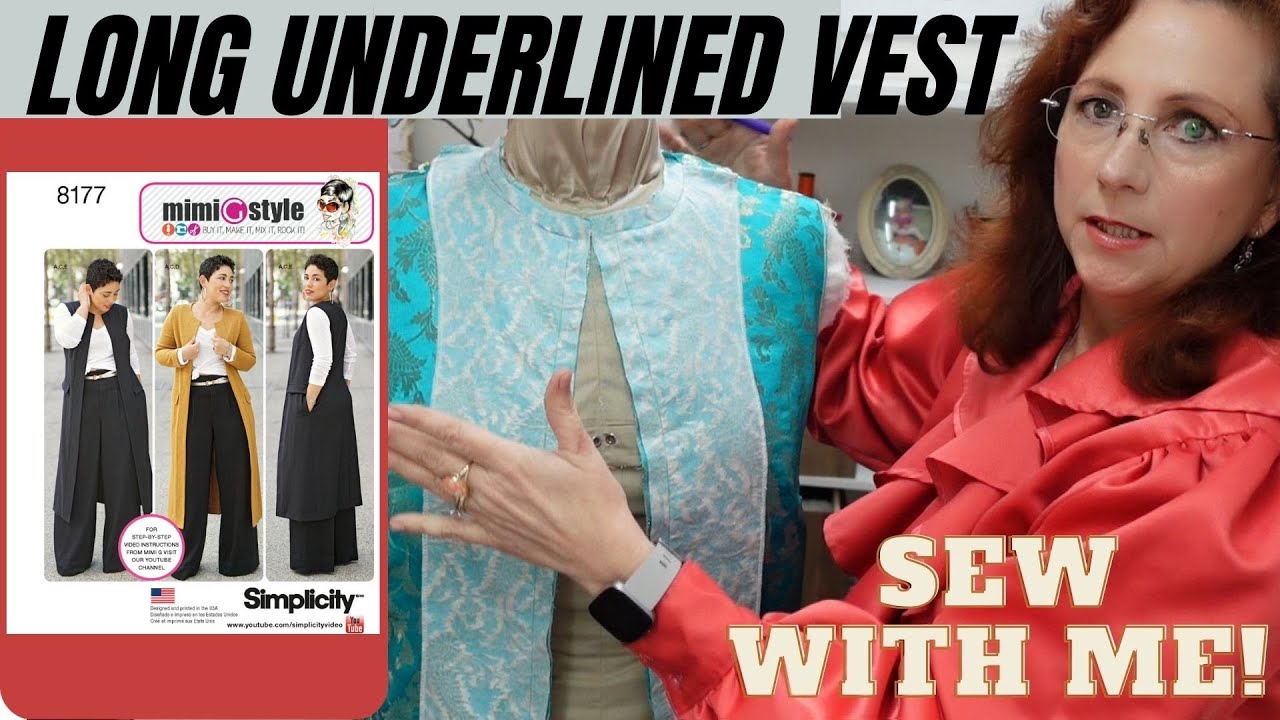 Sewing Simplicity 8177 Long vest from an ever-shrinking fabric! - YouTube