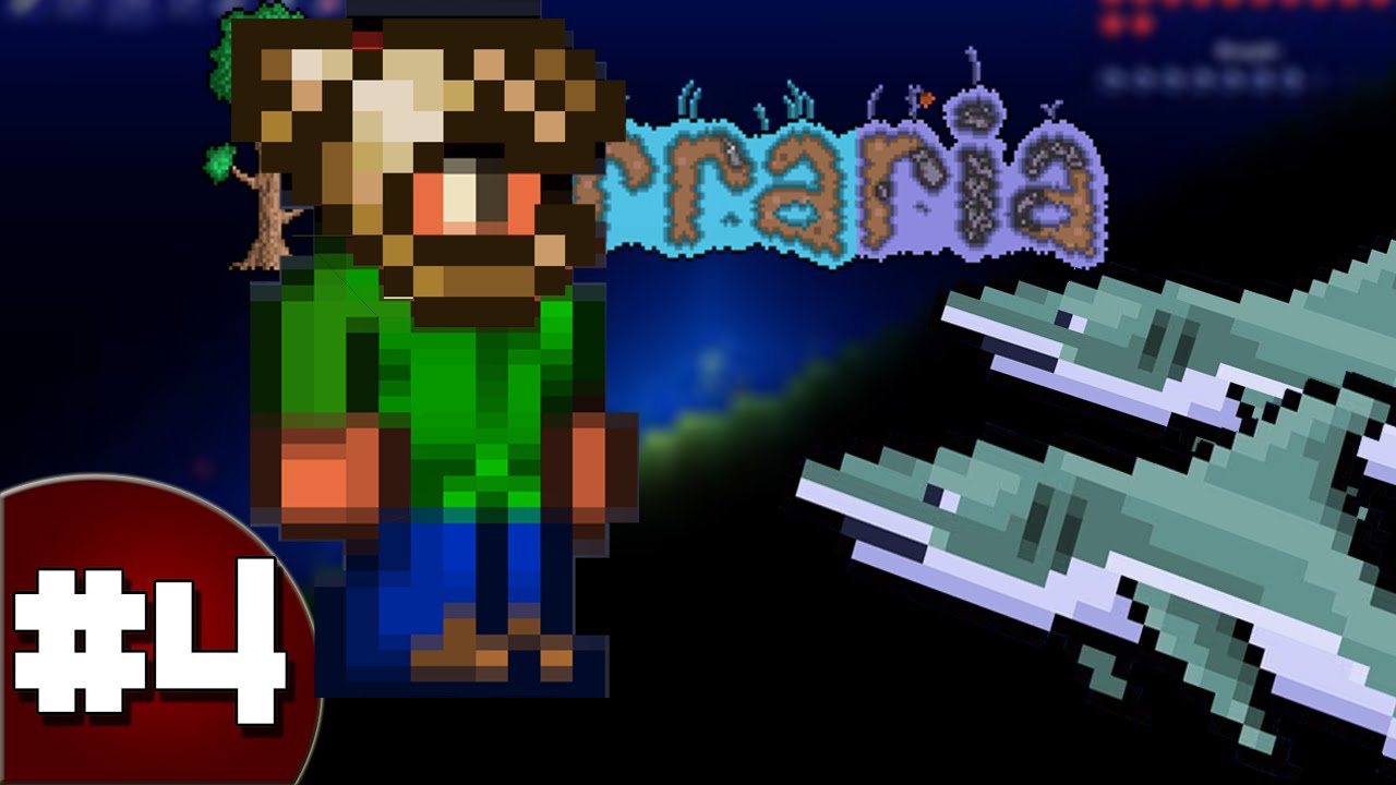 Shark Invasion! | Terraria Lets Play 1.2.4 - Ep4 - YouTube