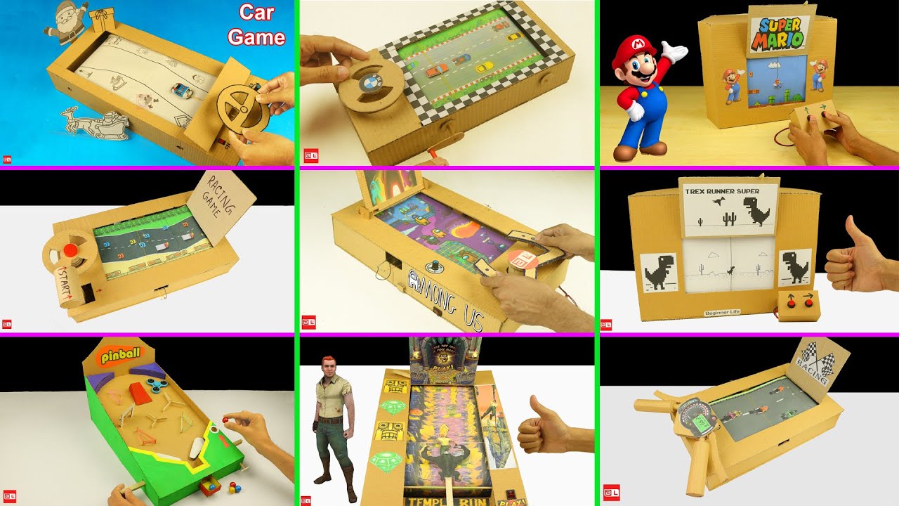 10 Amazing Cardboard Games Compilation - Beginner Life - YouTube