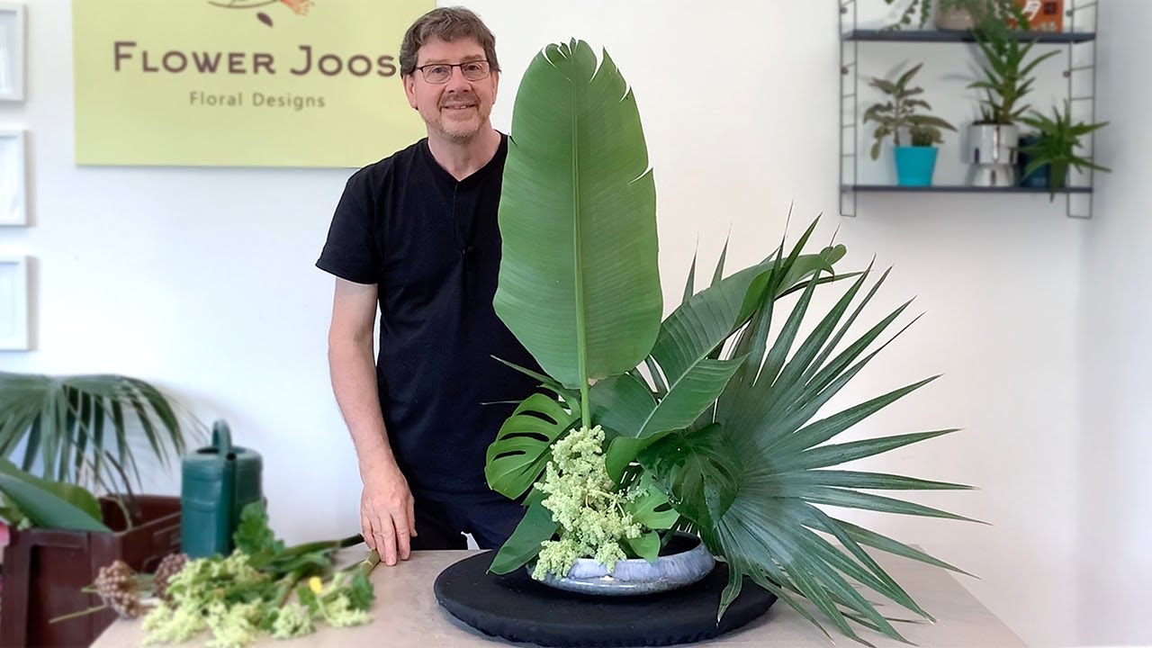 How To Make An All Foliage Design Using Tropical Leaves - YouTube