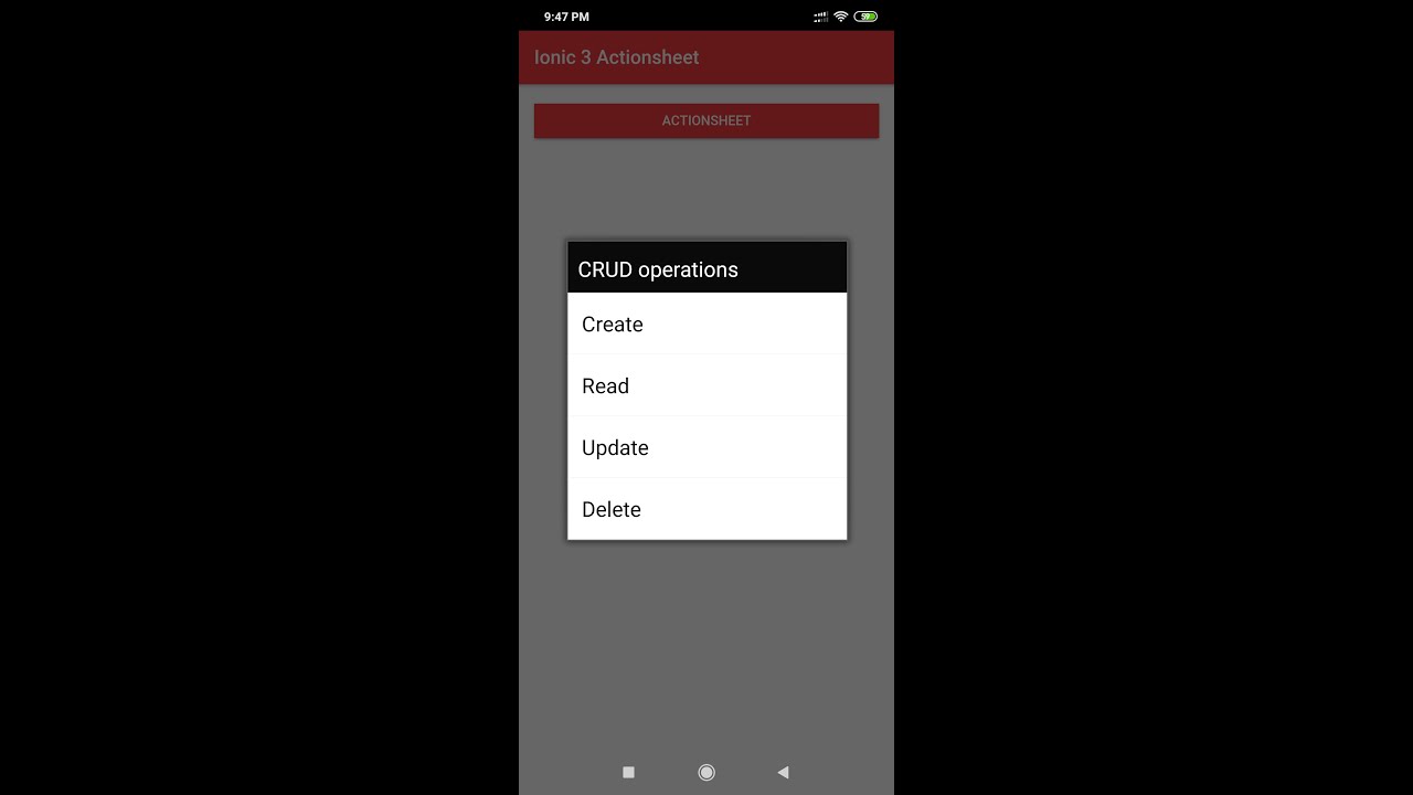 Ionic 3 Actionsheet Youtube