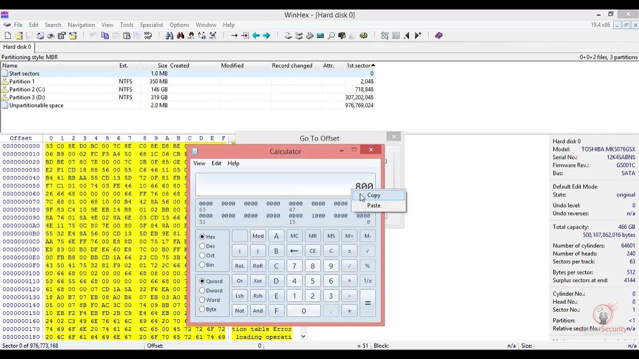 eDFP V1 course File & Disk Analysis Basic Disk Analysis Using WinHex - YouTube