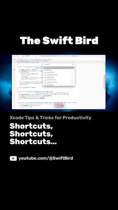 A Few Really Useful Shortcuts in Xcode | Xcode Tips & Tricks for Productivity - YouTube