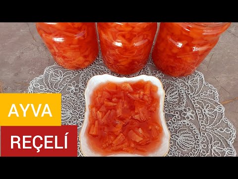 Yumuşacık Ayva Reçeli Yapmak  Îçin Tam Ölçülü Ayva Reçeli Tarifi. | Ayva reçeli tarifi