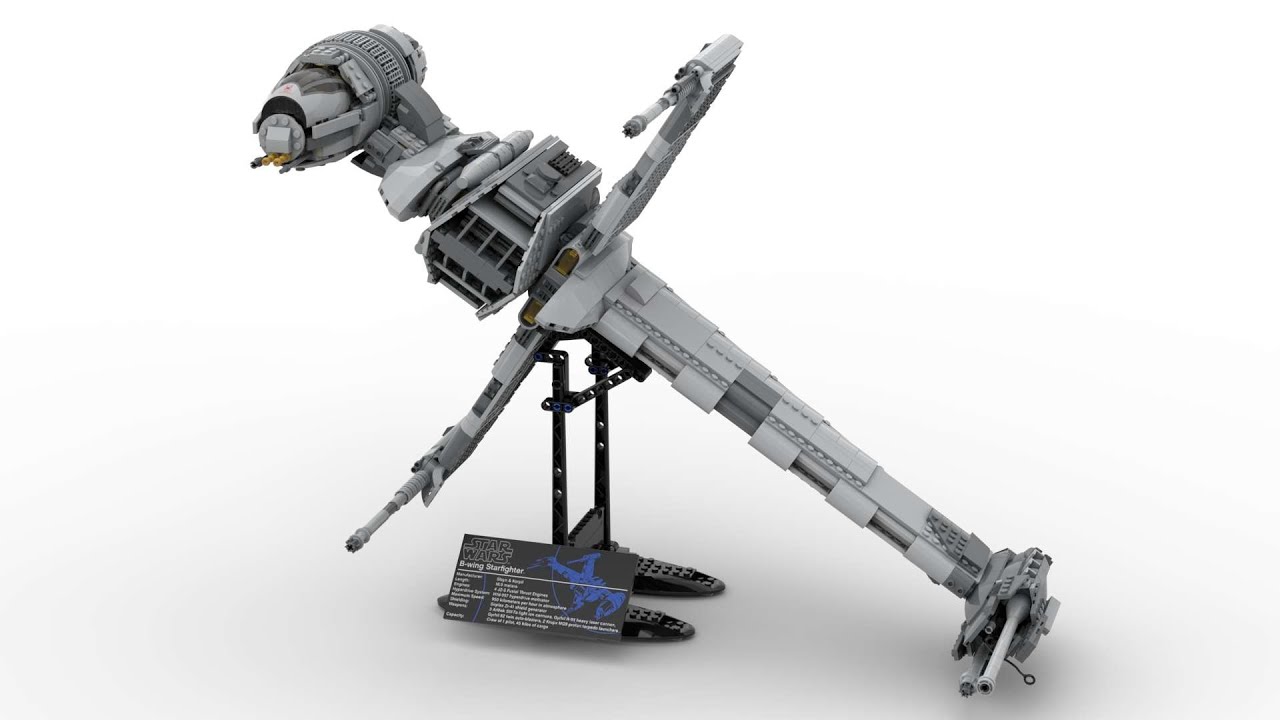 Lego 10227 B-wing Starfighter Speed Build LDD by PLegoBB - YouTube