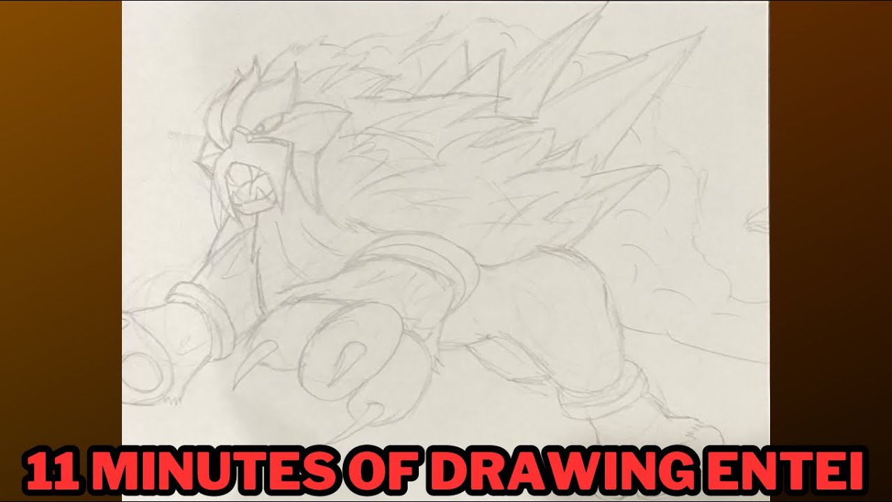 11 minutes of me drawing Entei - YouTube