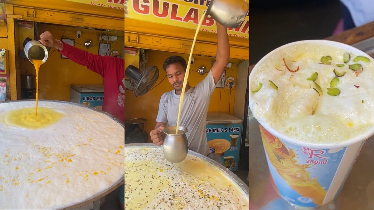 Massive Malai Kesar Hot Milk in Chennai | Tamil Nadu Street Food - YouTube
