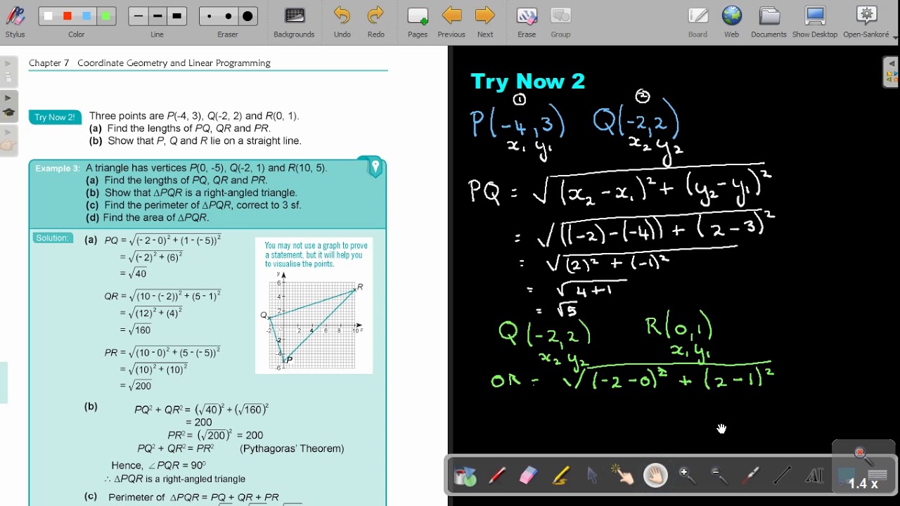 7 2 Coordinate Geometry Length of a Line Segment Part 2 - YouTube