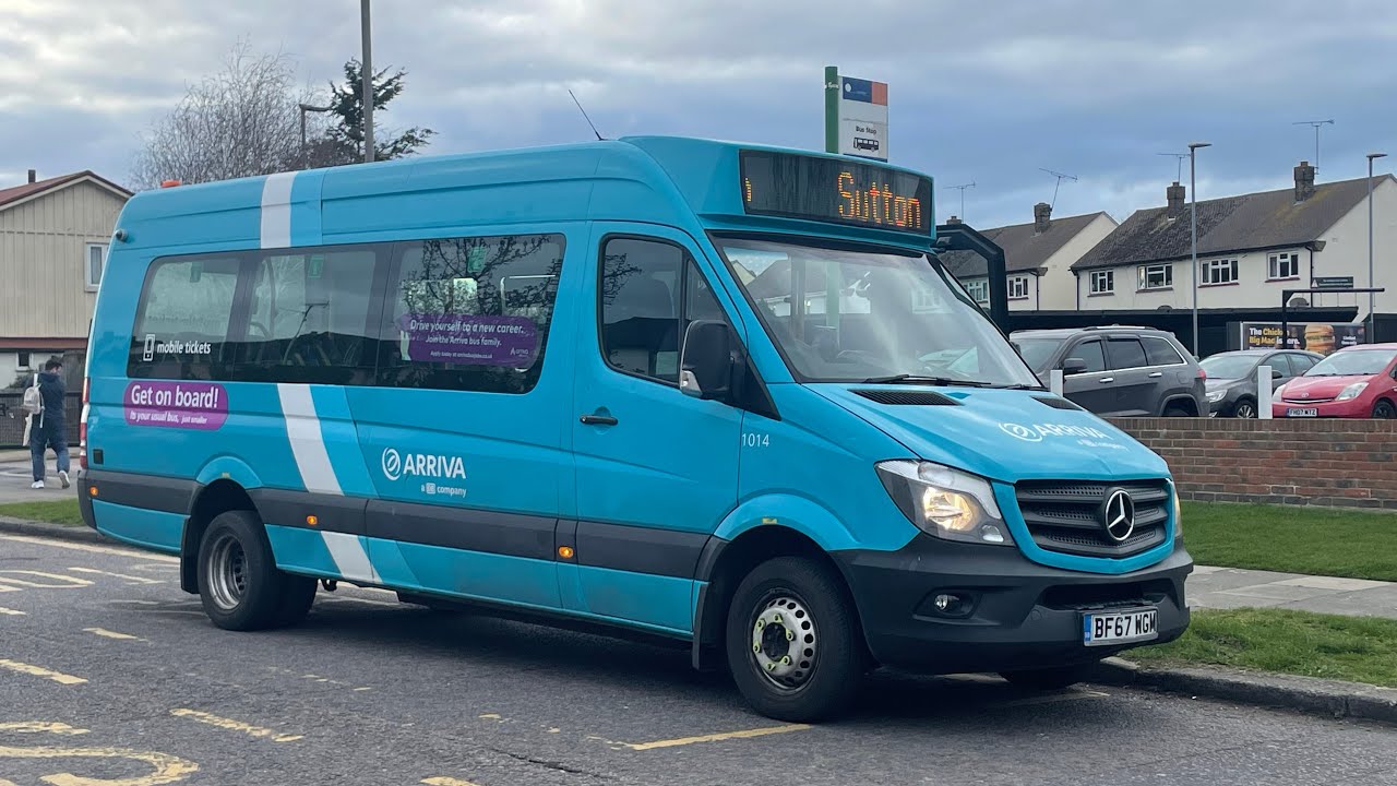 (STRANGE WORKING) Arriva Southend Route 6 Ride on BF67 WGM - 1014 - YouTube