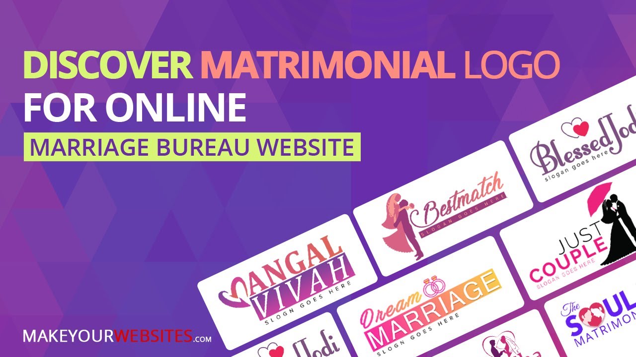 Discover Matrimonial Logo for Online Marriage Bureau Website - YouTube