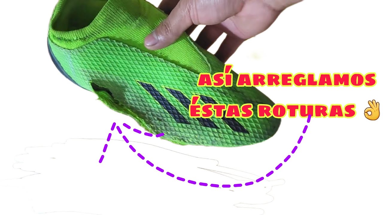 botines de fútbol ⚽️ #adidas rotas 😭😭 así es cómo lo reparamos 👆👆👆🥰🥰🥰🥰👌 ...