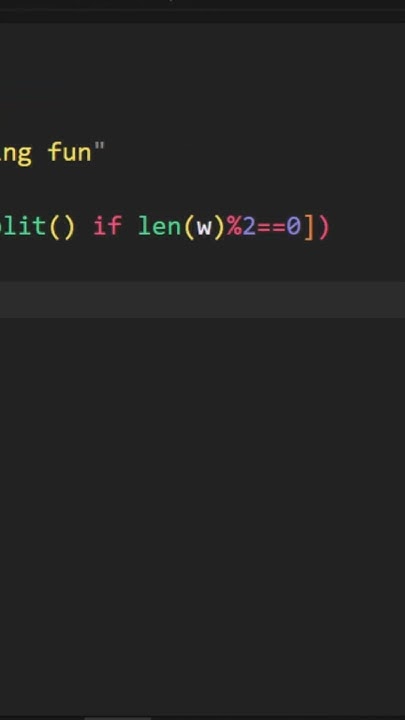 Find even length words in Python #coding #python #programming - YouTube