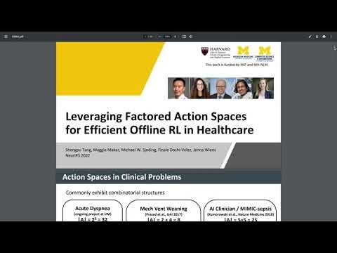 NeurIPS Medical - Factored Action Spaces for RL in Healthcare (4/11) - YouTube