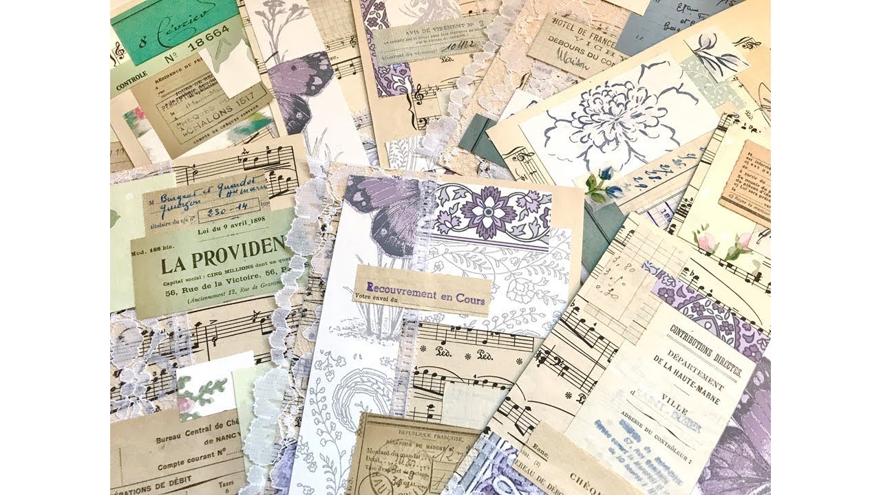 Tutorial: Making collage pages and covers for junk journals - YouTube