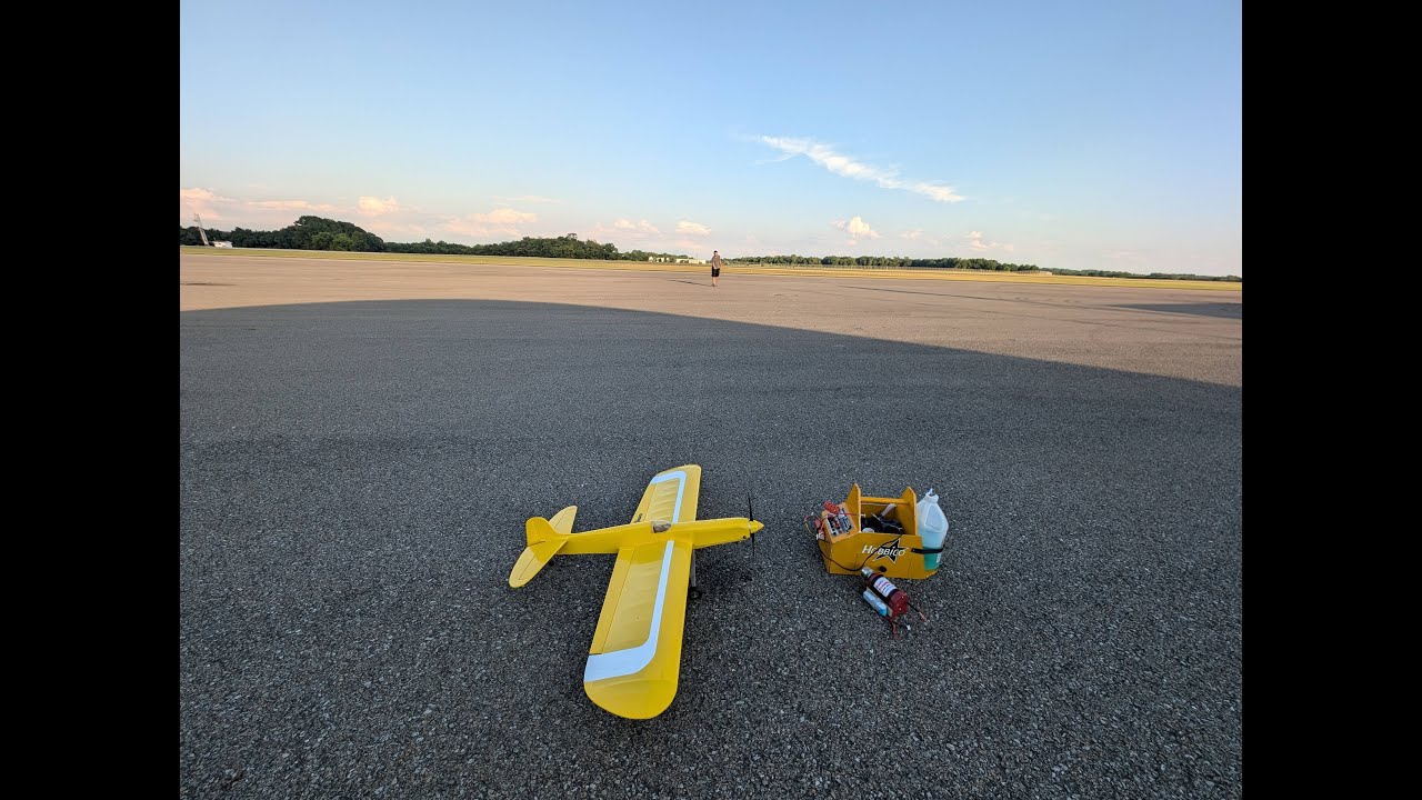 Cale flying his Brodak Accentor Control Line .40 size Nitro Plane - YouTube