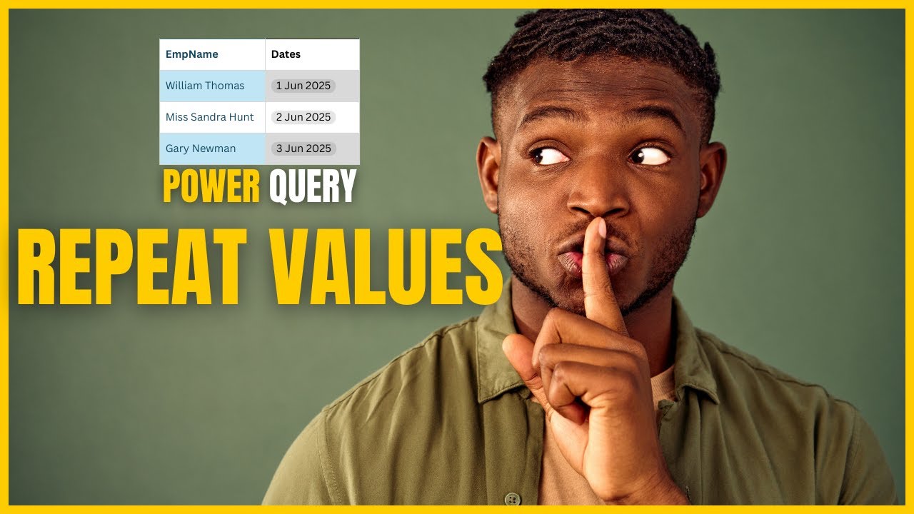 Repeat Values in Excel Dynamically Using Power Query (No Manual Work ...
