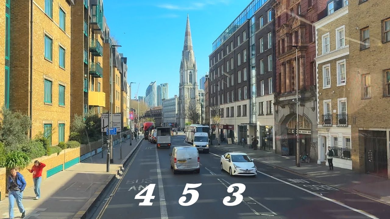 London Route 453 Bus Ride - YouTube