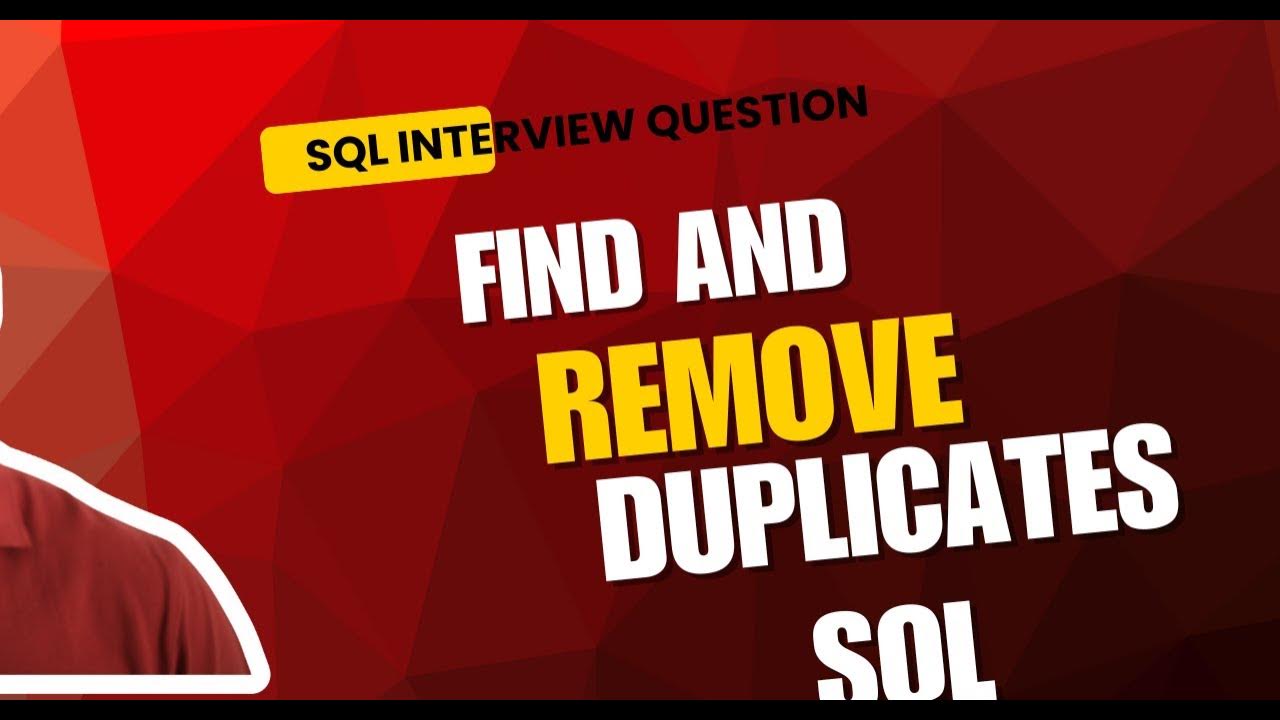 Most asked SQL Interview Question / Find and Remove duplicates in SQL ...