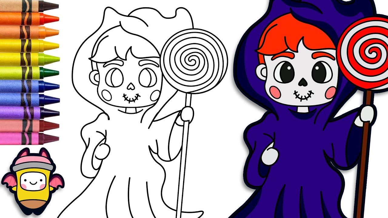 How To Draw a Baby Bones/Cómo Dibujar un Niño Huesitos - YouTube