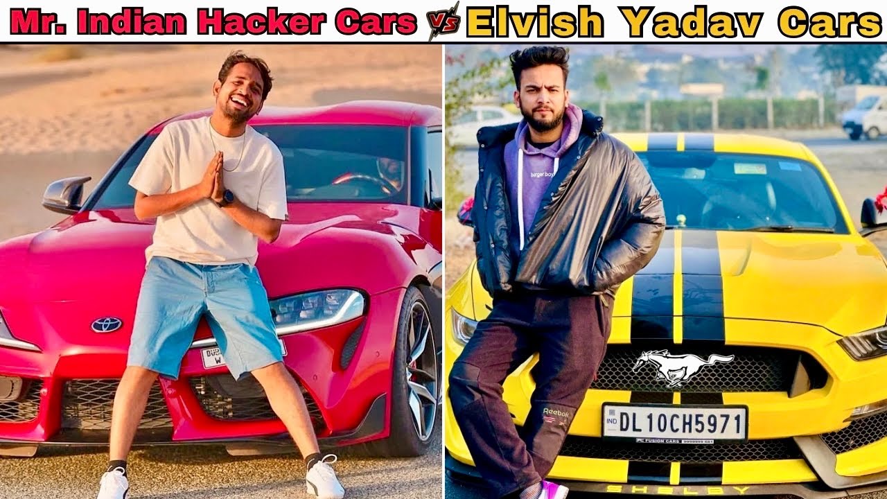 MR. INDIAN HACKER CARS VS ELVISH YADAV CARS - YouTube