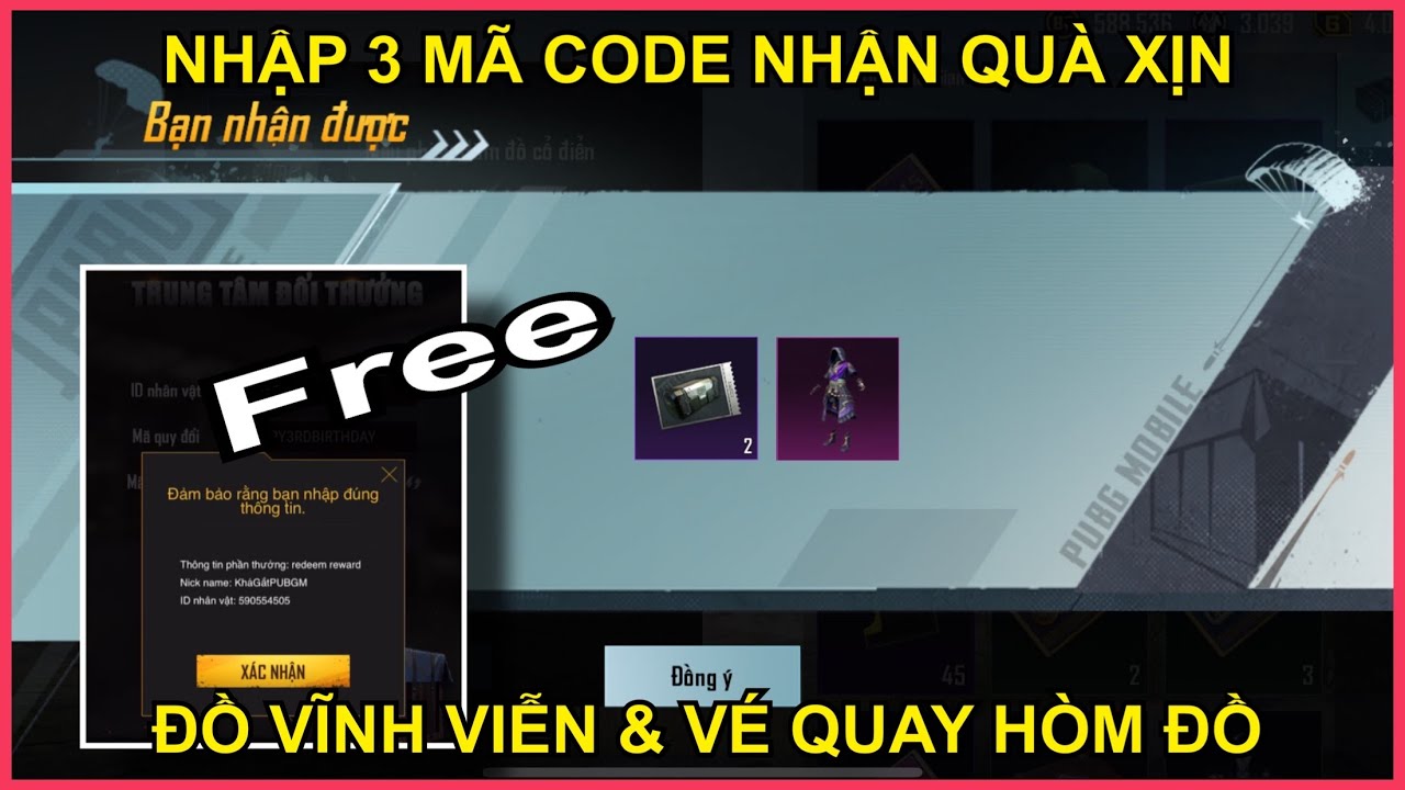 CÁCH NHẬP 3 MÃ CODE NHẬN ĐỒ VĨNH VIỄN, VÉ QUAY HÒM ĐỒ FREE TỪ NHÀ PHÁT ...
