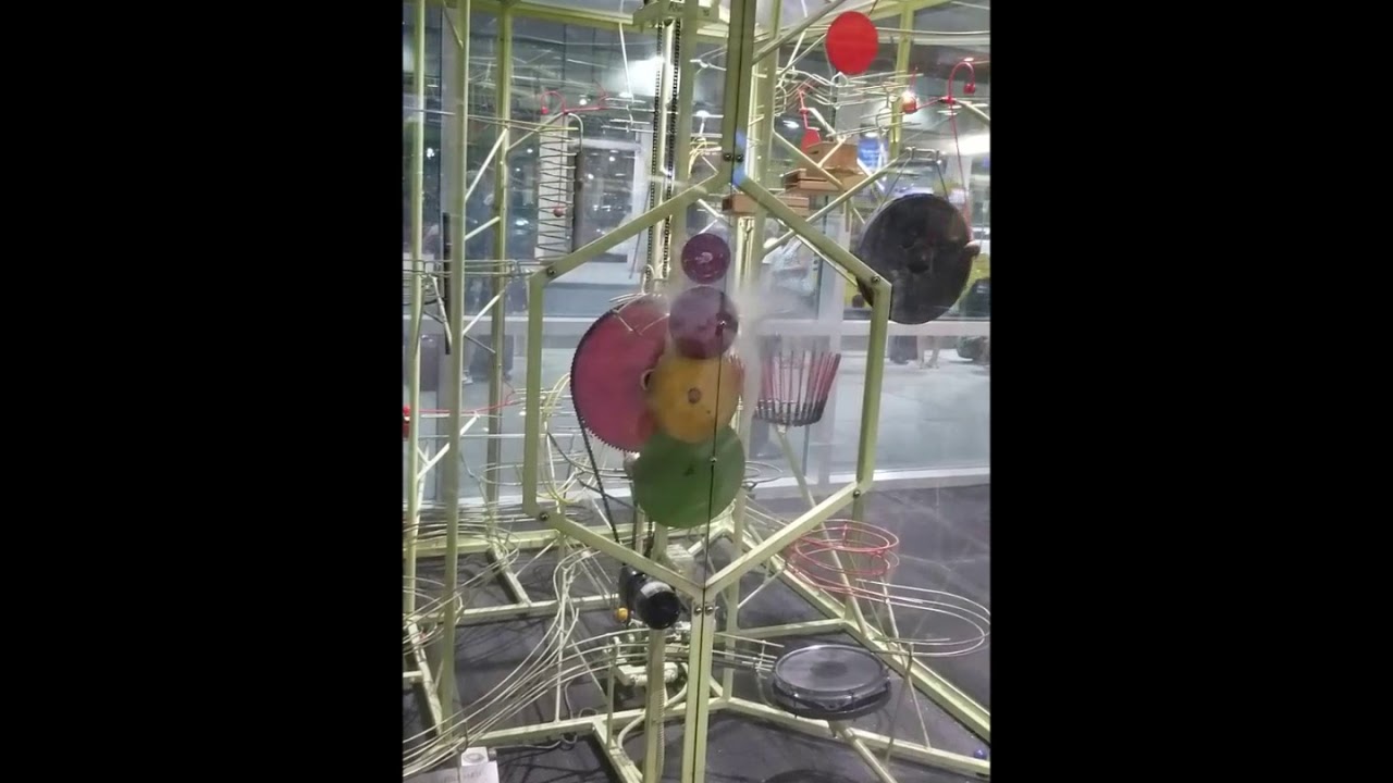 Rube Goldberg Machine at Philadelphia Airport - YouTube