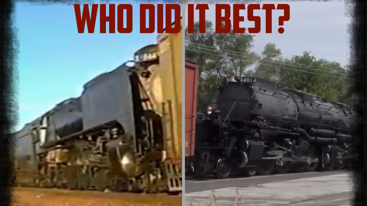 UP 4014 & UP 844 Saving Freight Trains Comparison - YouTube