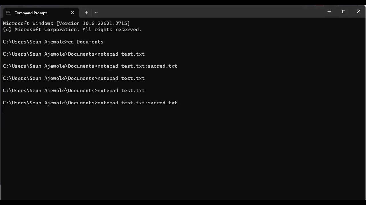 Alternate Data Streams - YouTube