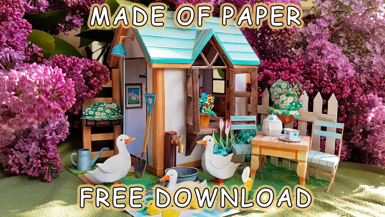 DIY miniature dollhouse made of paper - Canon Creative park Miniature ...