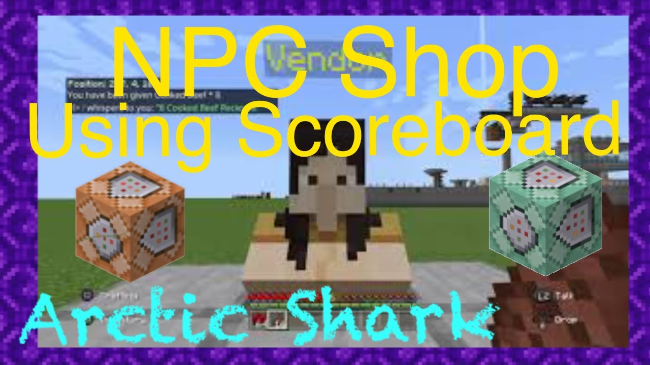 Minecraft Bedrock NPC Shop Using Scoreboard (Bedrock, PE, PS4/PS5 Xbox ...