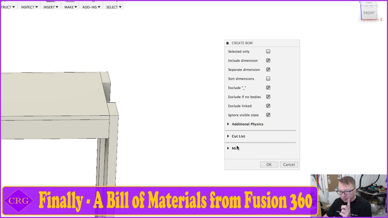 Getting a good BOM from Fusion 360 - YouTube