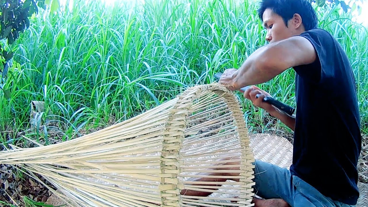 Bamboo craft, Biggest Bamboo Fish Trap - YouTube