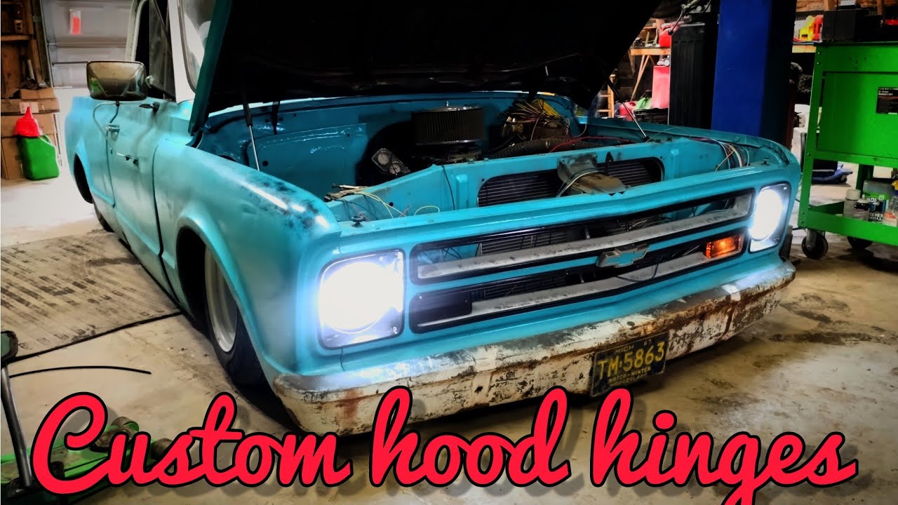 Custom firewall mounted hinges 67 C10 - YouTube