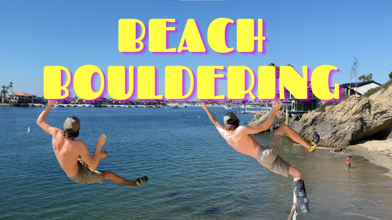 BOULDERING ON THE BEACH ll BUNKER BOULDERING VLOG #4 - YouTube