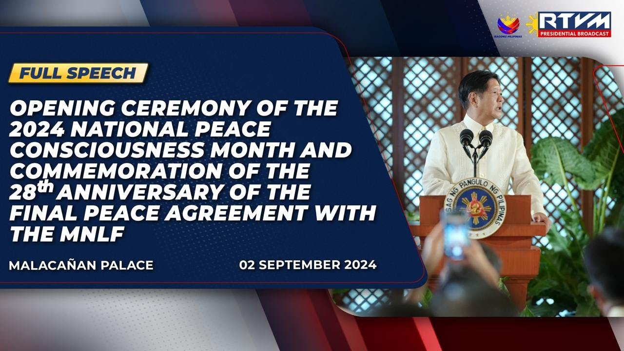 Opening Ceremony of the 2024 National Peace Consciousness Month (Speech ...