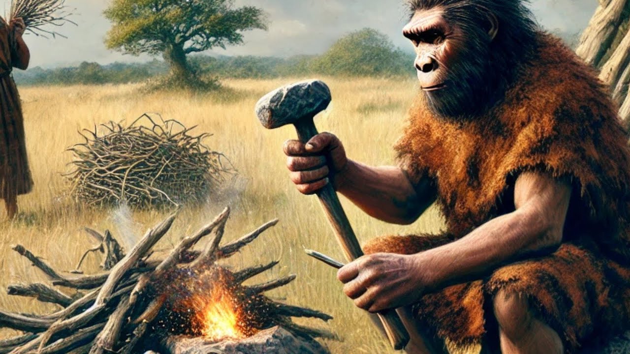 Neanderthal Finding Fire