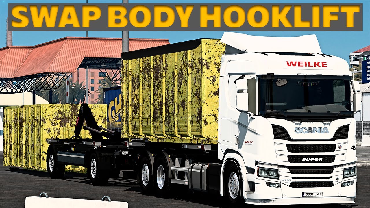 ETS2 Hooklift for Seb Swap Body Pack by Alphafungamer 1.49 - YouTube