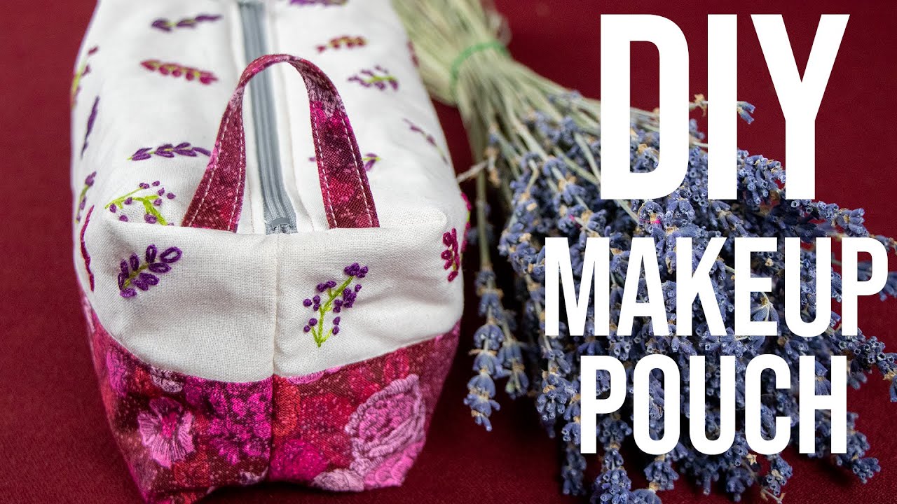 DIY Makeup Pouch For Beginners l Sew Along Tutorial - YouTube
