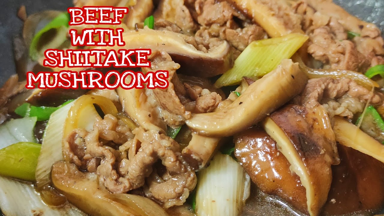EASY BEEF WITH SHIITAKE MUSHROOMS RECIPE (JAPANESE STYLE ) - YouTube