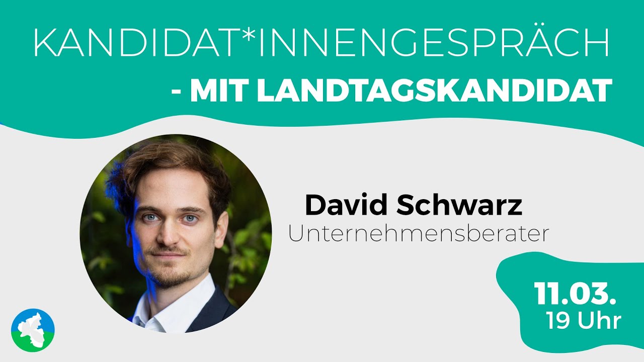 Landtagskandidat David Schwarz im Kandidat*innen-Gespräch live und ...