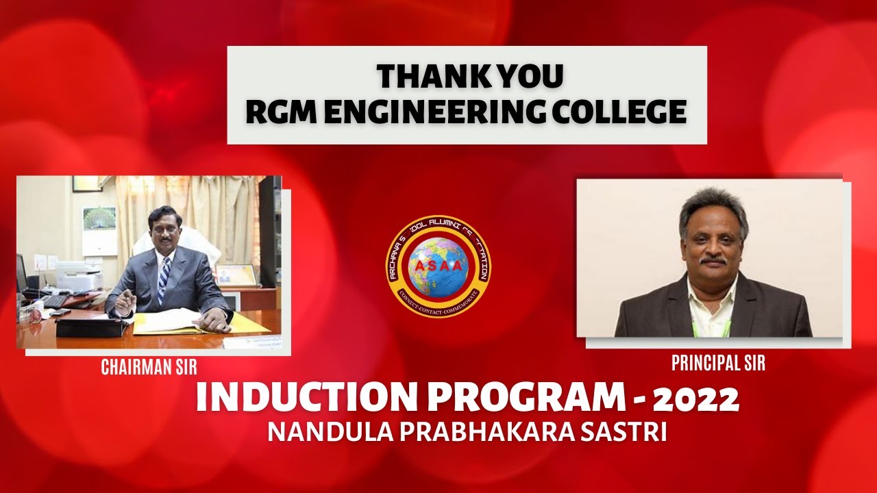 Glimpses of Induction Program 2022 | Thank You RGM | @asaan - YouTube