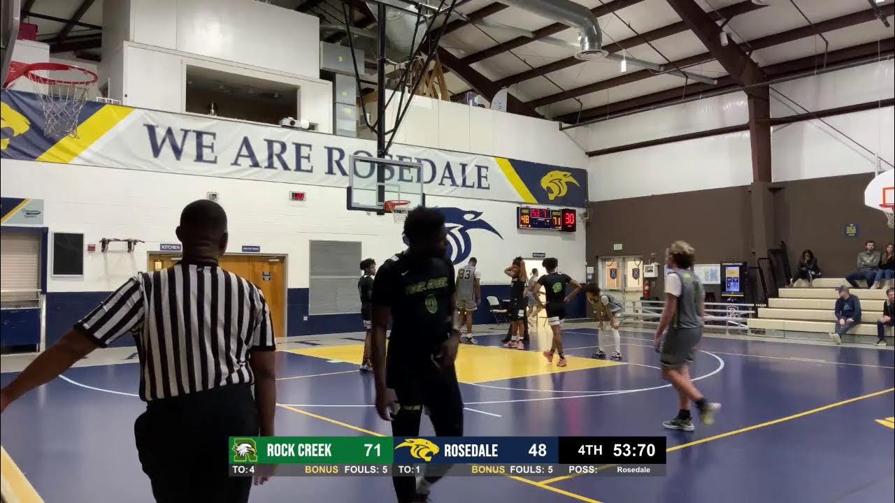 Varsity Boys - Rosedale vs Rock Creek Christian - YouTube