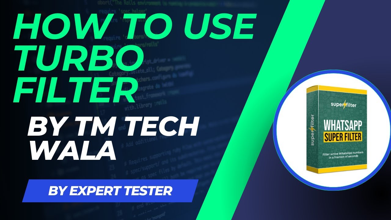 TURBO FILTER|HOW TO USE TURBO FILTER|SUPER FILTER WHATSAPP MARKETING ...