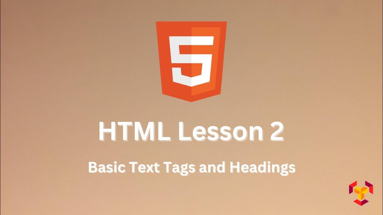 Introduction to HTML - Basic Text Tags and Headings - YouTube