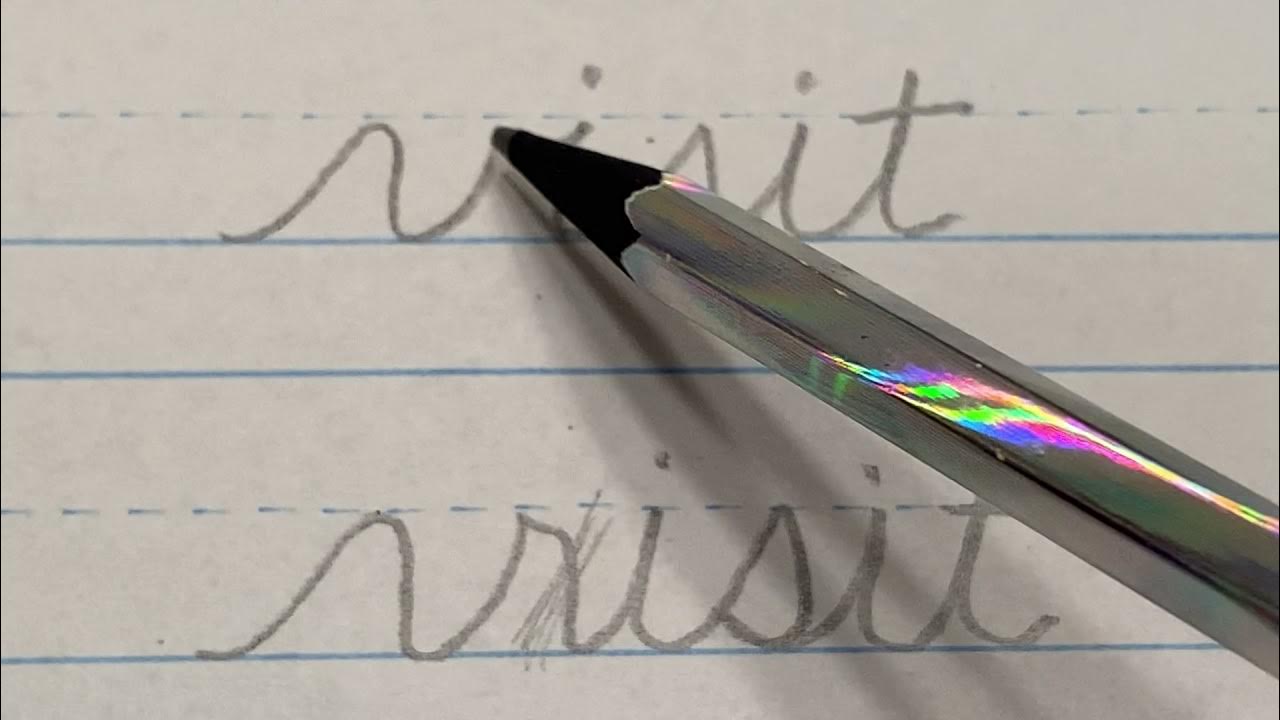 How to write "visit" in cursive - YouTube