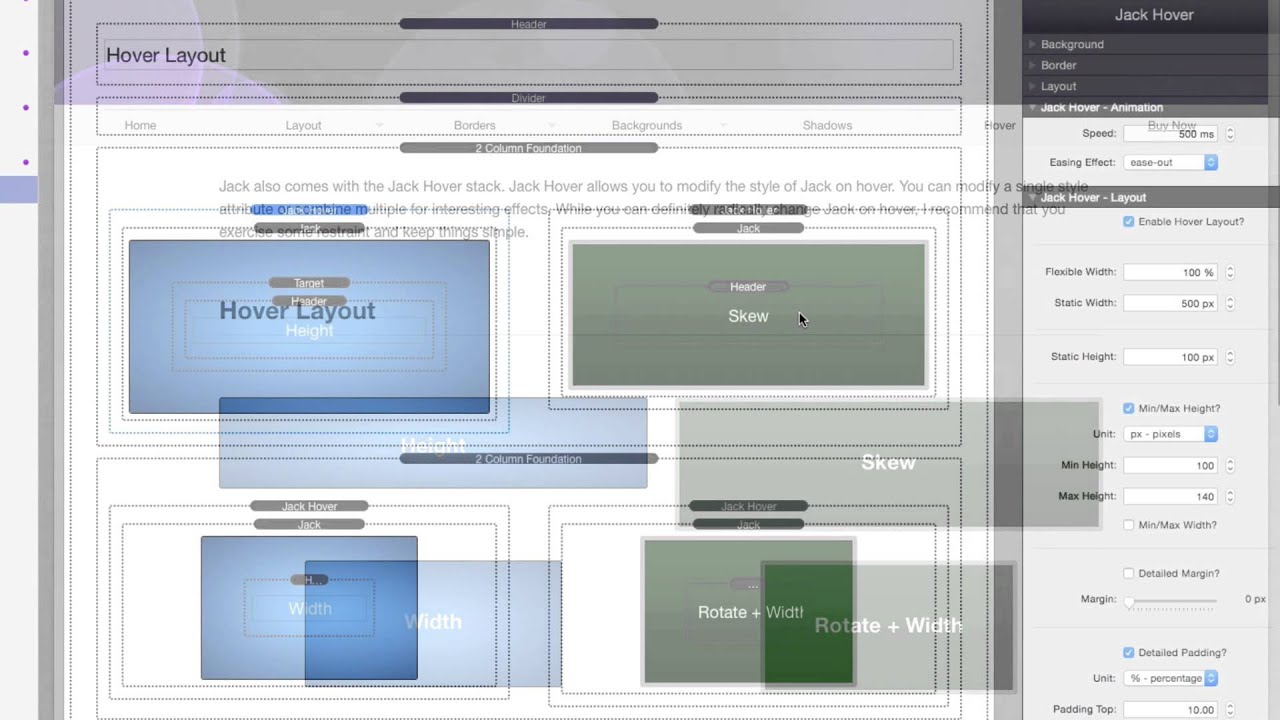 Hover Effects with Jack for RapidWeaver - YouTube