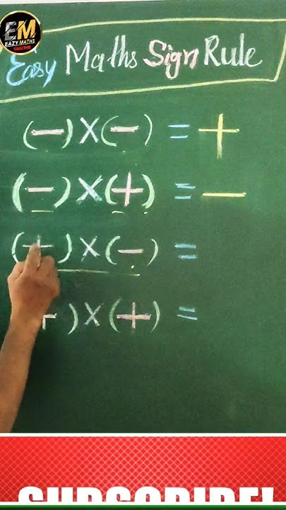 💯 Never Forget Basic Math Again! | 😱 Sign Rule For Maths | - YouTube