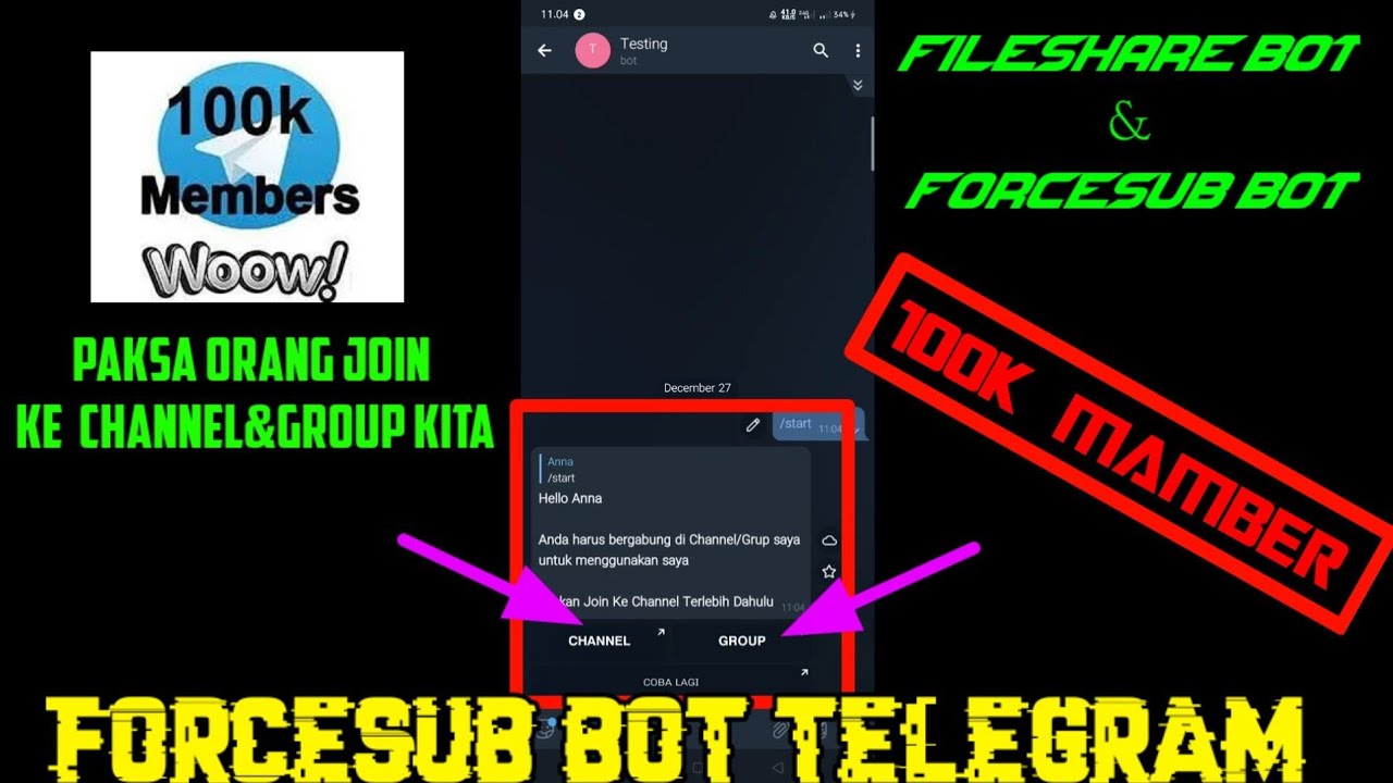 FILE SHARE BOT - FORCESUB BOT TELEGRAM TERBARU|| CULIK MAMBER PAKAI FORCESUB BOT - YouTube