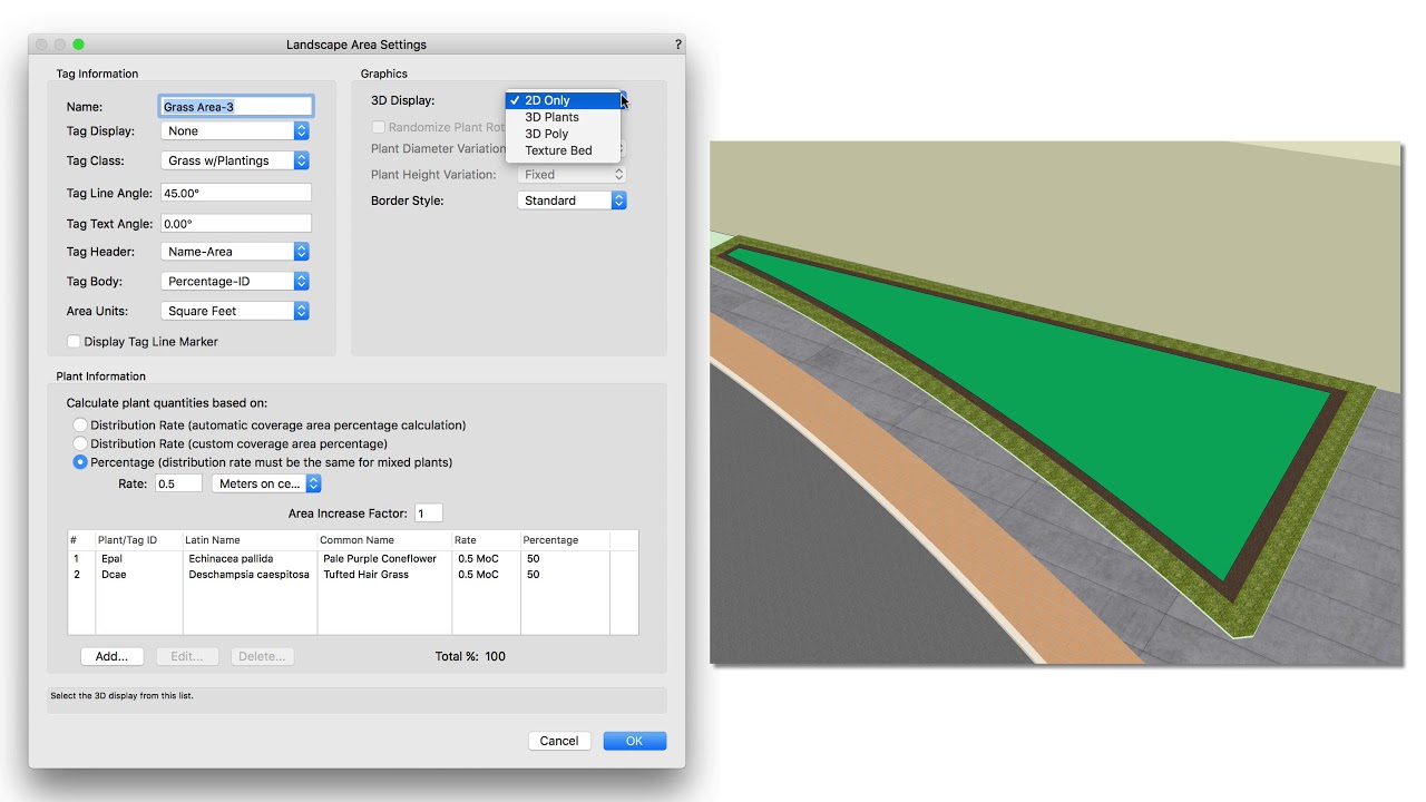 Site Design - Landscape Area Settings - YouTube