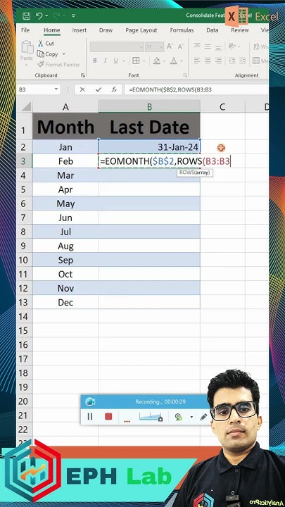 Find Last Date of Every Month #excel #excelforbeginners #exceltutorial - YouTube